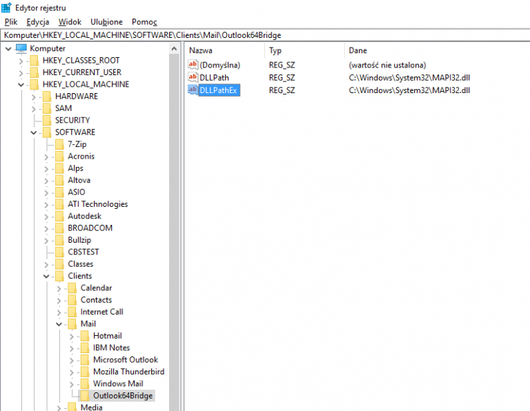 Outlook 2010 64 bit jako domyślny program pocztowy dla MAPI – ROBMAR